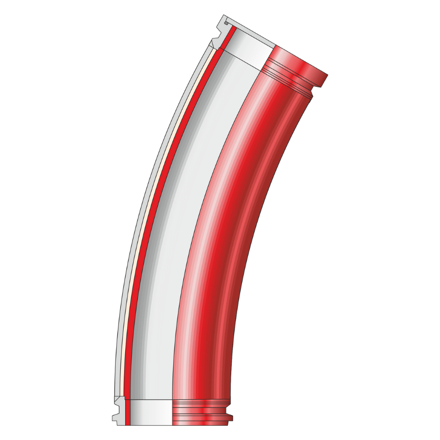 ESSER TWIN 900 DOUBLE WALL HARDENED ELBOW